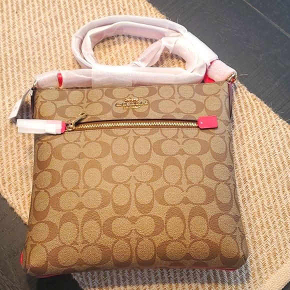 Coach | Bags | Coach Sig Rowan File Bag Nwt | Poshmark